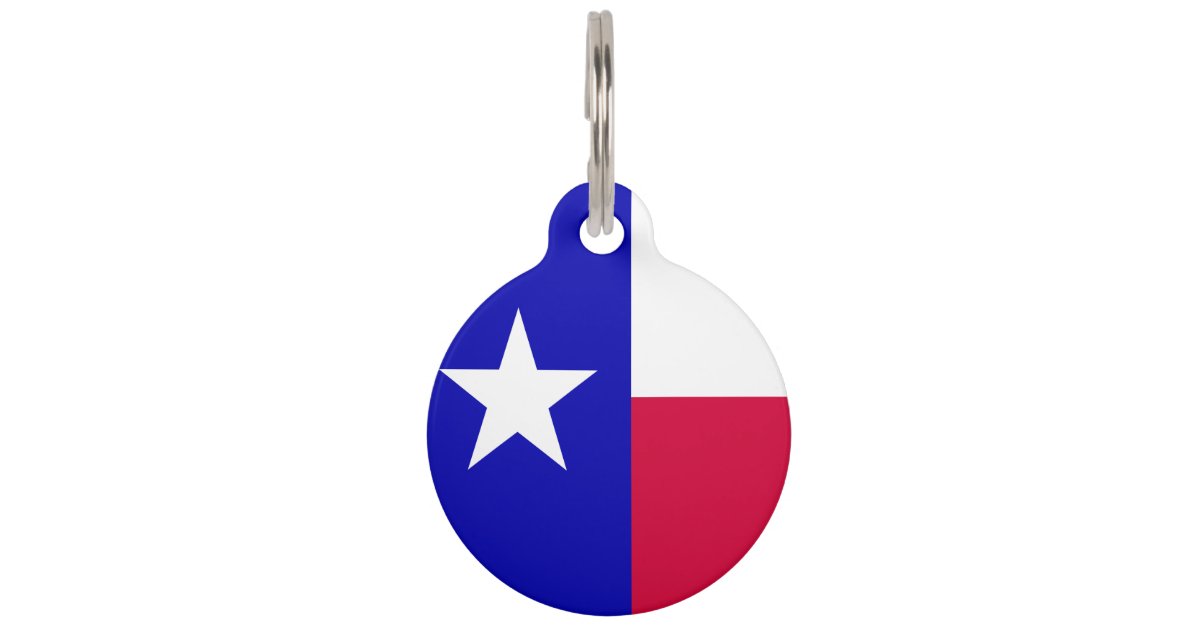 Texas Flag Pet Name Tag | Zazzle