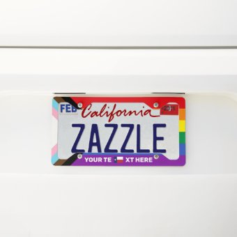 Texas Flag Progress Pride LGBT Personalized License Plate Frame | Zazzle