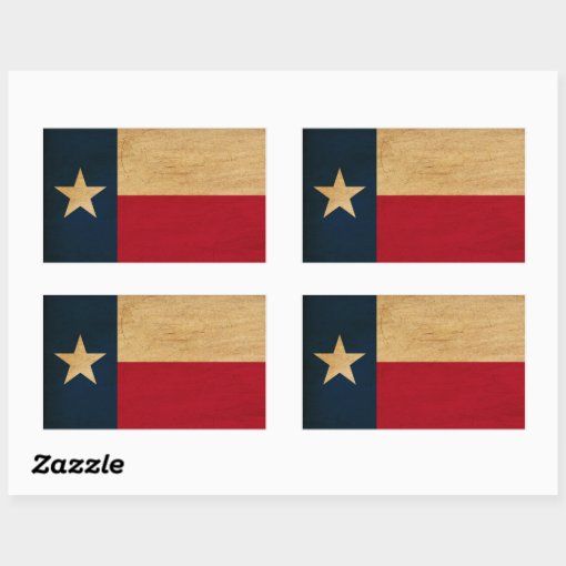 Texas Flag Rectangular Sticker | Zazzle