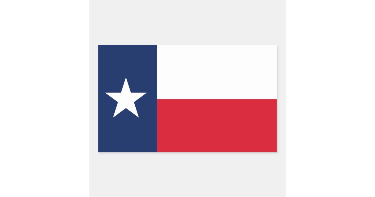 TEXAS Flag - Rectangular Sticker | Zazzle