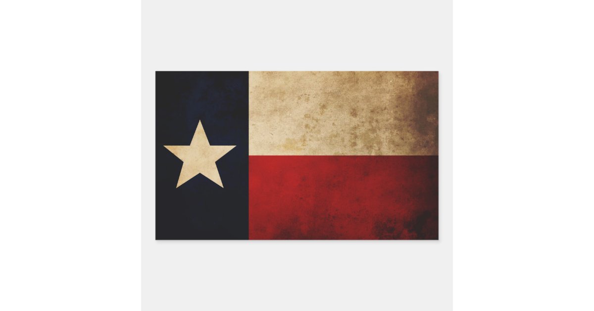 Texas Flag Rectangular Sticker | Zazzle