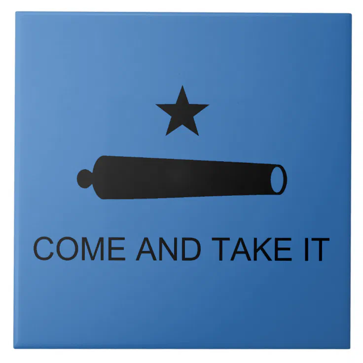 Texas Flag & Spartan Leonidas "Come and Take It!" Ceramic Tile | Zazzle