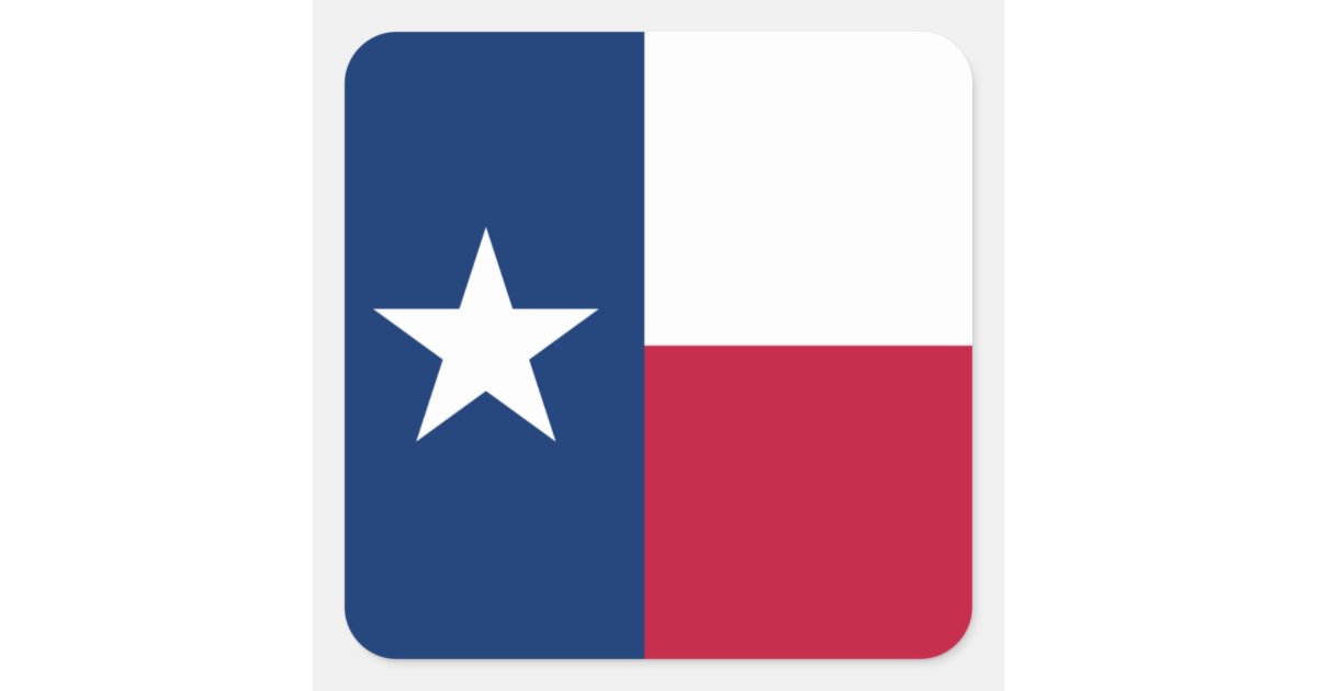 Texas Flag Square Sticker | Zazzle.com
