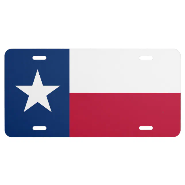 Texas Flag The Lone Star State License Plate | Zazzle