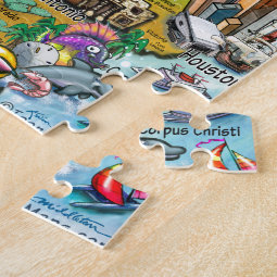 Texas Fun Map Jigsaw Puzzle | Zazzle