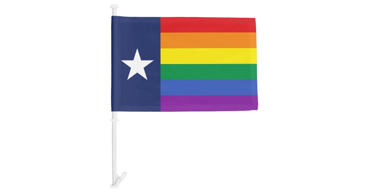 Texas Gay Pride Car Flag | Zazzle