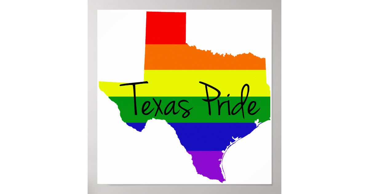 Texas Gay Pride Poster | Zazzle