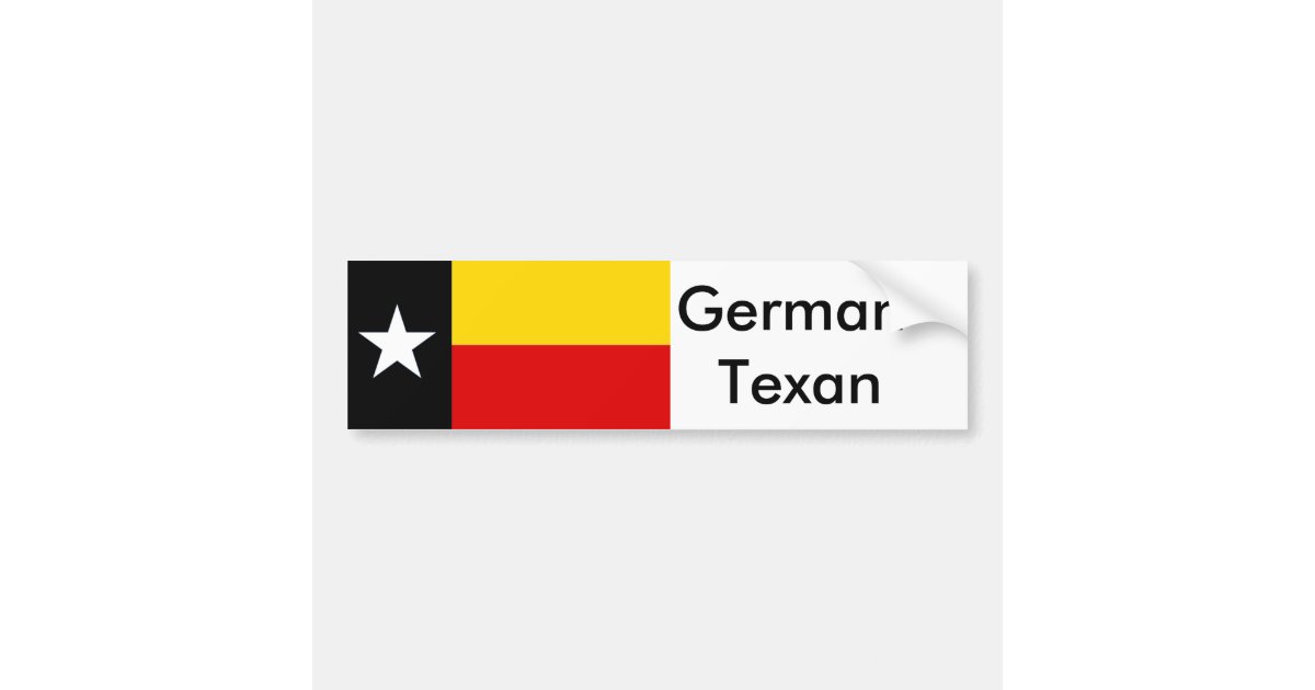 Texas German (Texasdeutsch) Flag Bumper Sticker | Zazzle