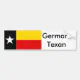 Texas German (Texasdeutsch) Flag Bumper Sticker | Zazzle