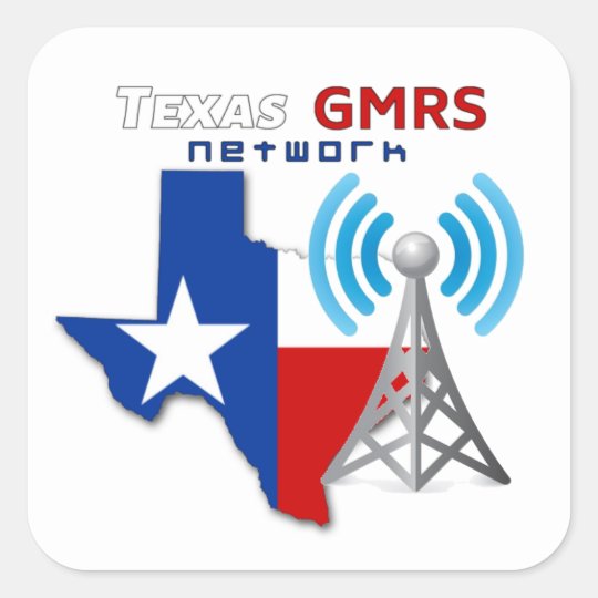 Texas GMRS Network - 3" Decals Square Sticker | Zazzle.com