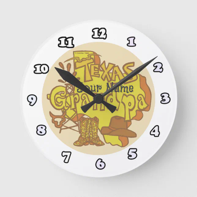 Texas grandpa clock | Zazzle