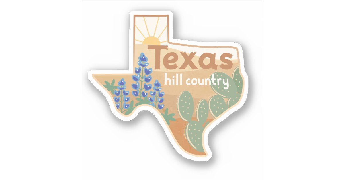 Texas Hill Country Sticker | Zazzle