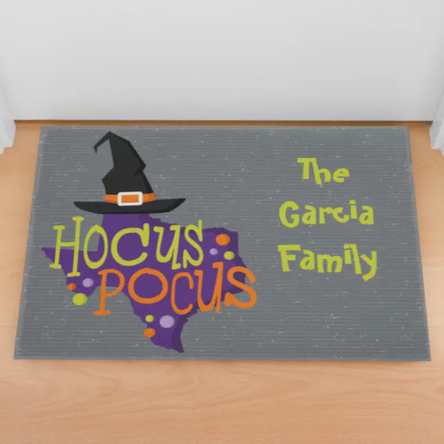 Texas Hocus Pocus Halloween Doormat | Zazzle