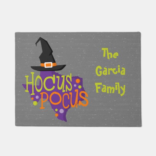 Texas Hocus Pocus Halloween Doormat | Zazzle
