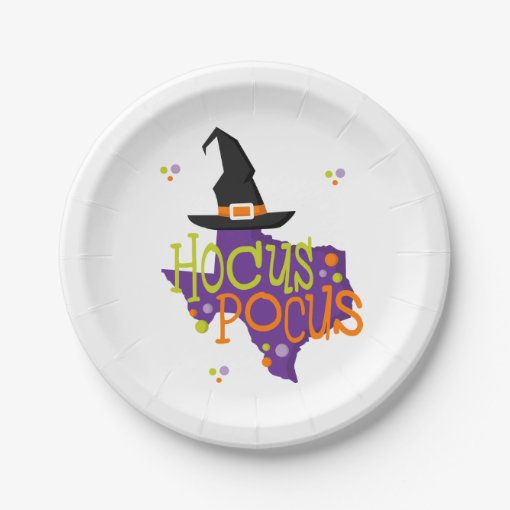 Texas Hocus Pocus Halloween Paper Plates | Zazzle