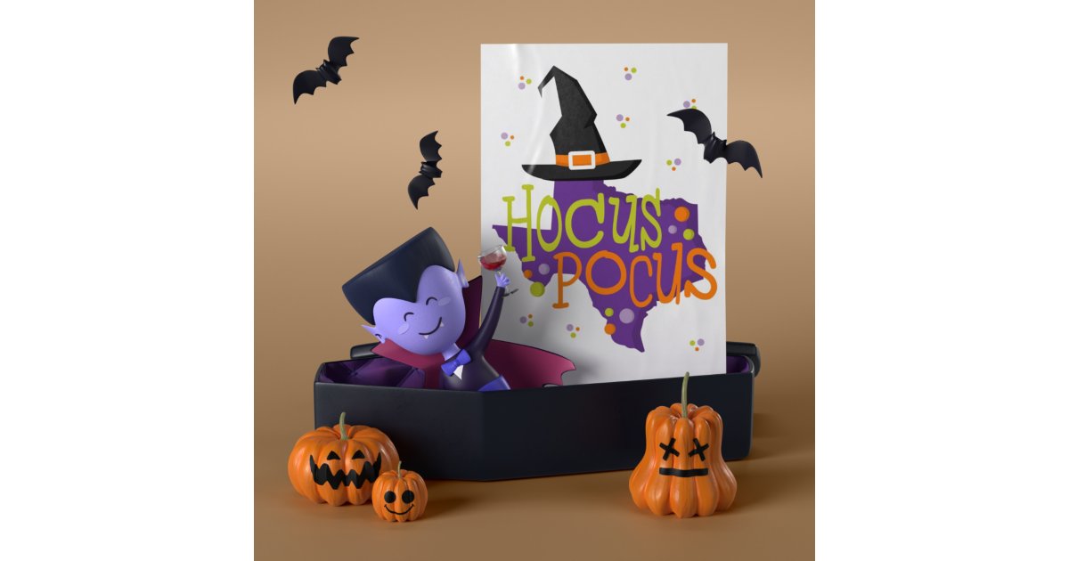 Texas Hocus Pocus Halloween Postcard | Zazzle