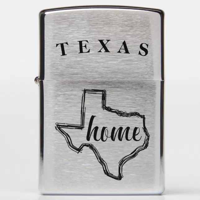 Texas Home State Outline Map Zippo Lighter | Zazzle