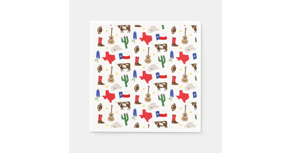 Texas Icons Napkins | Zazzle