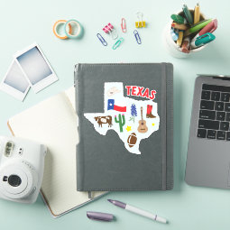 Texas Icons Sticker | Zazzle
