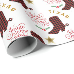 Texas Jingle All the Way Christmas Wrapping Paper | Zazzle
