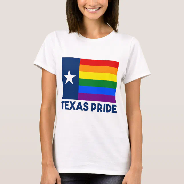 Texas LGBT Gay Pride Rainbow Flag T-Shirt | Zazzle