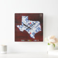 Texas License Plate Map Clock | Zazzle