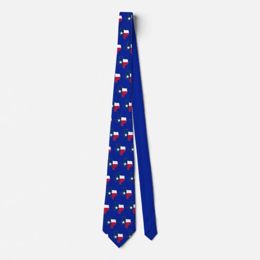Texas Lone Star State Flag and Map Outline Texan Neck Tie | Zazzle