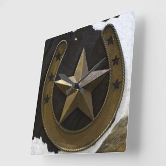 Texas Lone Star Wall Clock | Zazzle