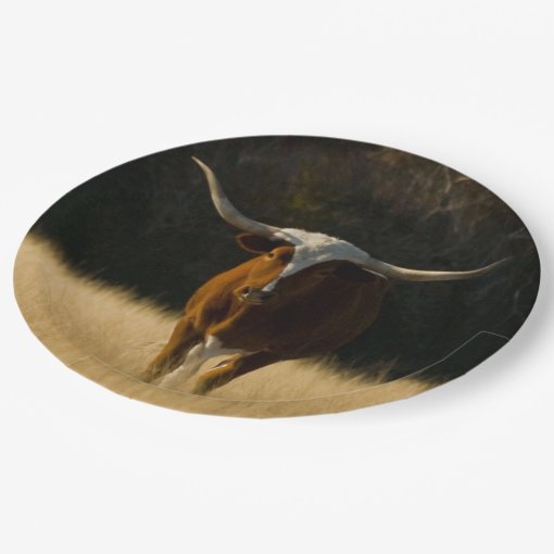Texas Longhorn Paper Plates | Zazzle