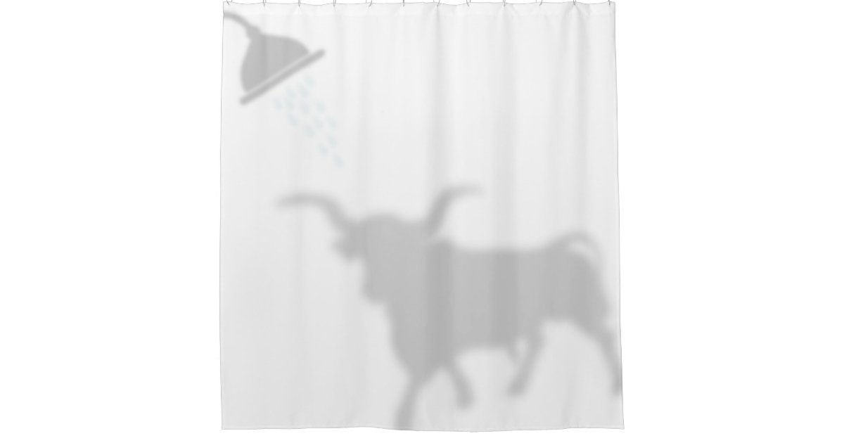 Texas Longhorn Shadow Silhouette Shadow Buddies Shower Curtain | Zazzle