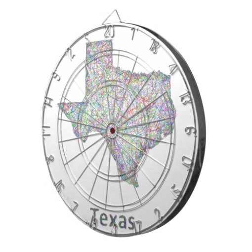 Texas map dartboard with darts | Zazzle
