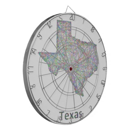 Texas map dartboard with darts | Zazzle
