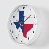 Texas map flag clock | Zazzle