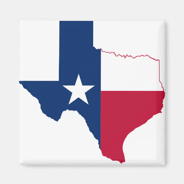 Texas map flag magnet | Zazzle