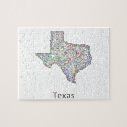 Texas map jigsaw puzzle | Zazzle.com