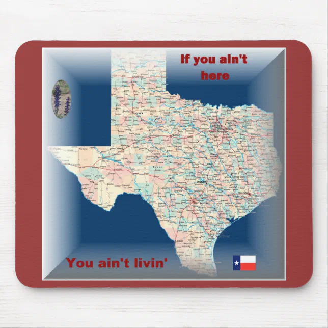 texas map mousepad | Zazzle