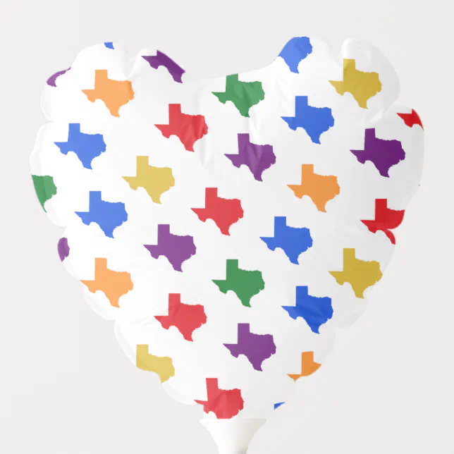 Texas Map Silhouette Rainbow Pattern Balloon | Zazzle