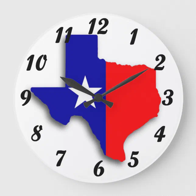 Texas Map Wall Clock | Zazzle