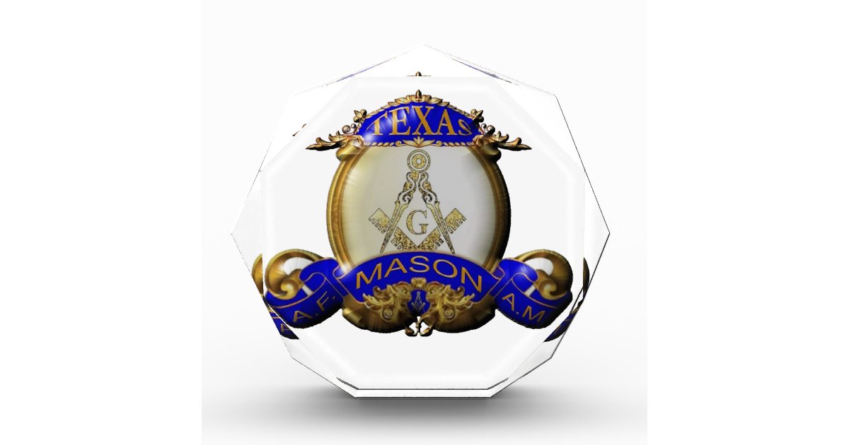 Texas Mason Acrylic Award | Zazzle