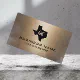 Texas Monogram Logo Stylish Bronze Texture Business Card | Zazzle