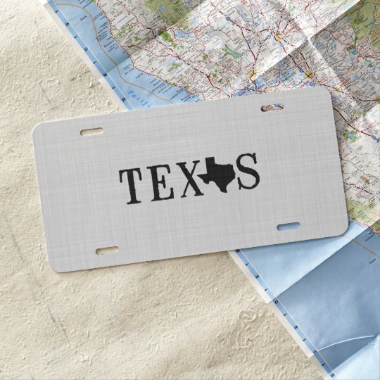 Texas Name with State Shaped Letter License Plate | Zazzle.com