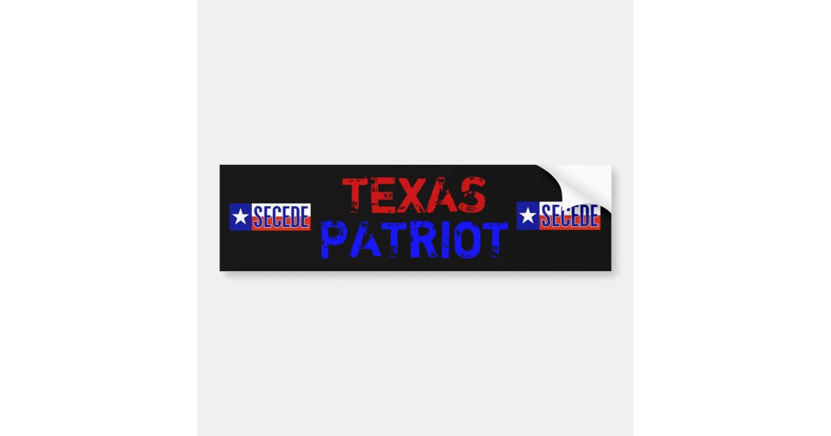 Texas Patriot Bumper Sticker | Zazzle