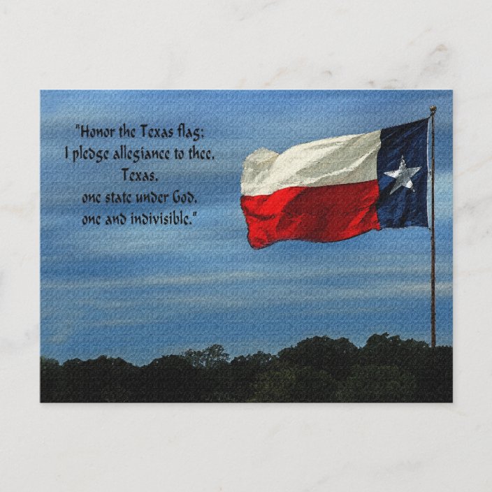 Texas Pledge Postcard | Zazzle.com