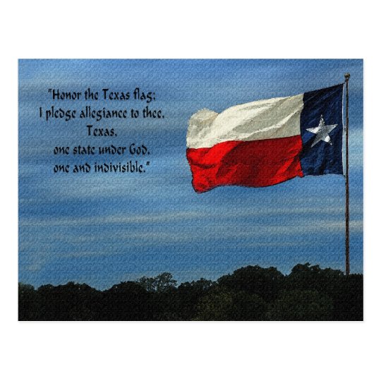 Texas Pledge Postcard | Zazzle.com