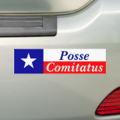 Texas Posse Comitatus Bumper Sticker | Zazzle