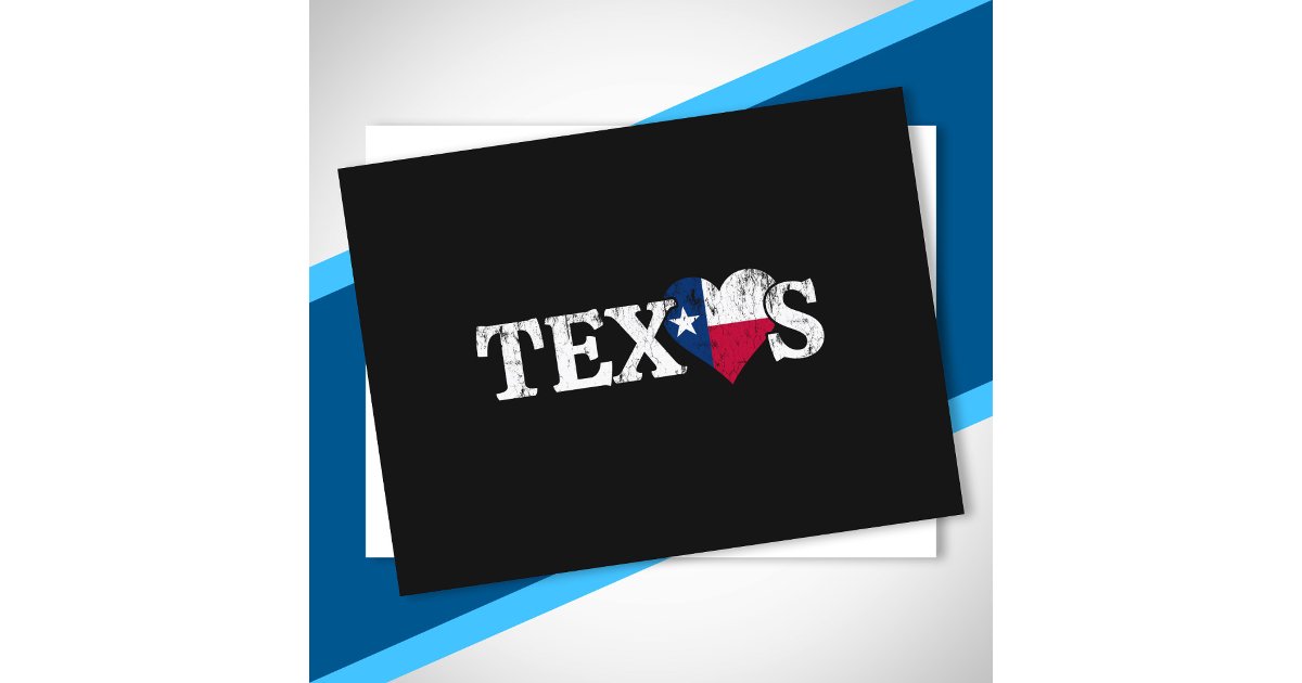 Texas Pride Love Heart Flag State Proud Texan Home Postcard | Zazzle