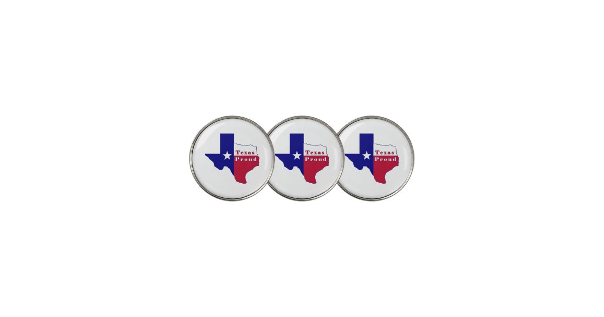 Texas Proud Flag Map Golf Ball Marker | Zazzle