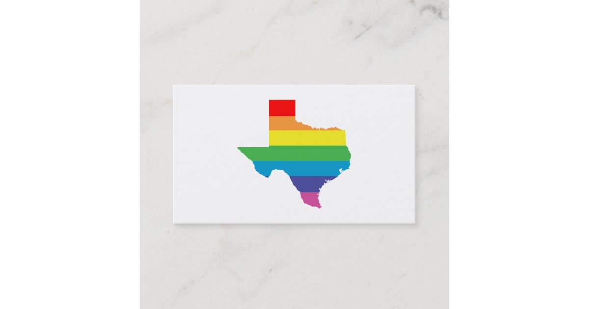 texas rainbow business card | Zazzle