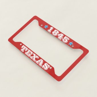 Texas Red License Plate Frame | Zazzle