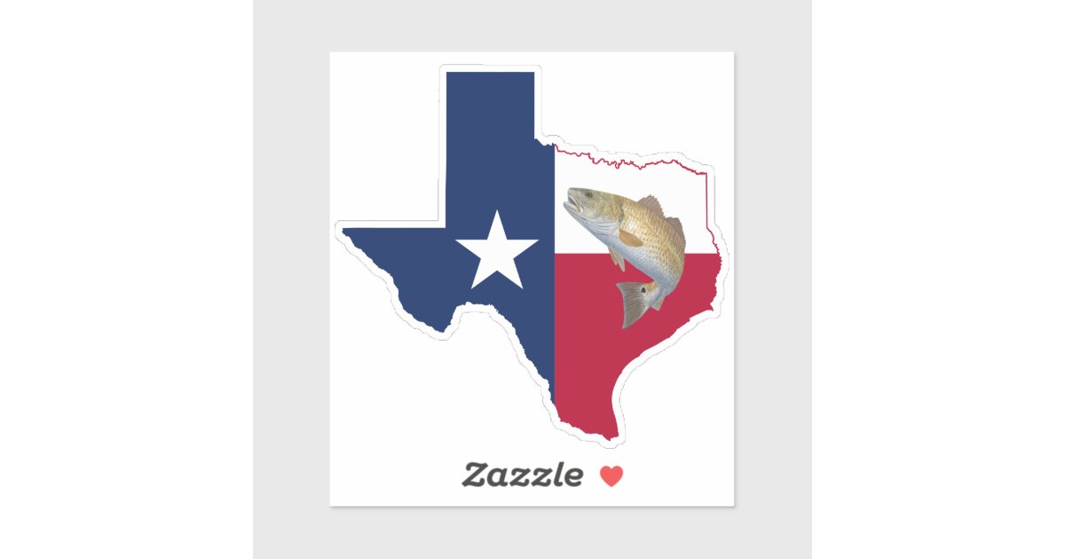 Texas Redfish Red Drum Sticker | Zazzle